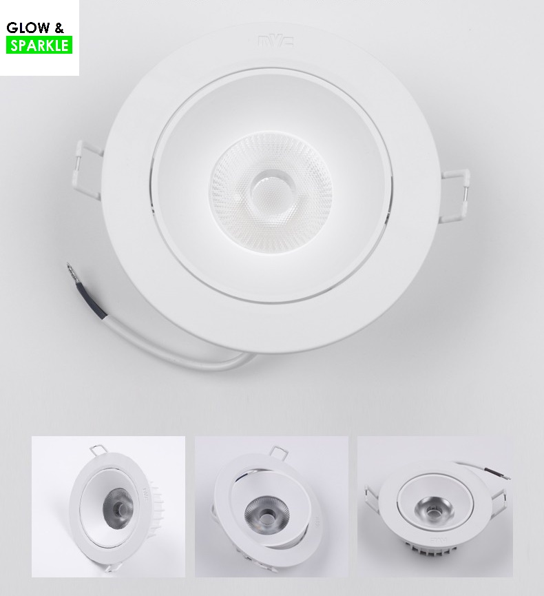 NVC Adjustable LED Recessed Eyeball Spotlight 3W/ 5W/ 7W - Glow ...