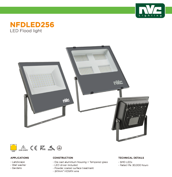 NVC LED Floodlight Outdoor 10W/ 20W/ 30W - Glow & Sparkle Sdn Bhd