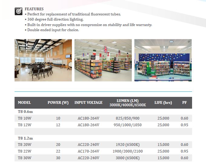 BSLight LED T8 Tube 12W / 30W - Glow & Sparkle Sdn Bhd
